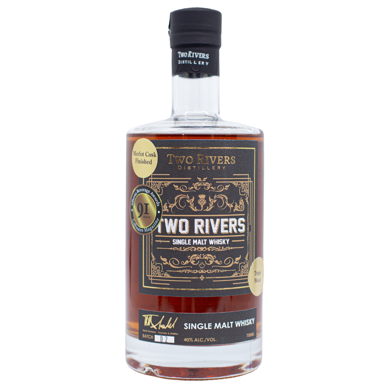 Single Malt Aged Whisky 750ml | Two Rivers Distillery